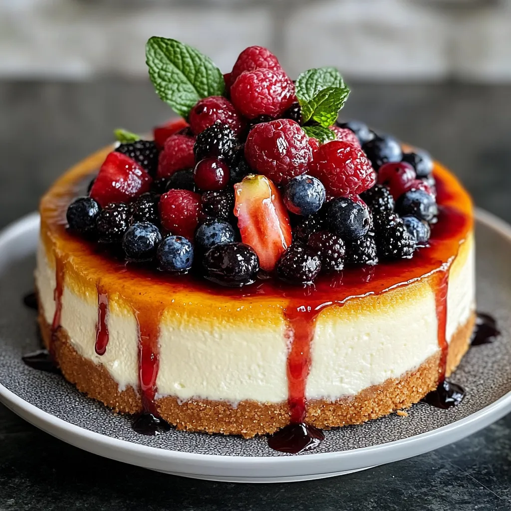 Irresistible Citrus Berry Burnt Cheesecake Recipe